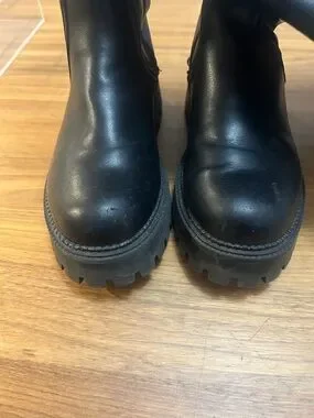 Shoes | Steve Madden Brenna Tall Black Platform Boots Chunky Lug Sole ...